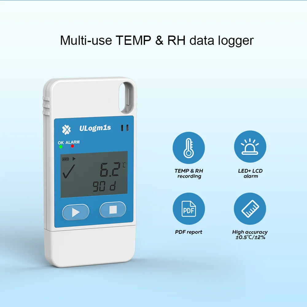 Usb Multi-use Pdf Data Logger Temperature And Humidity Datalogger For Fruit Vegetables Cold ...
