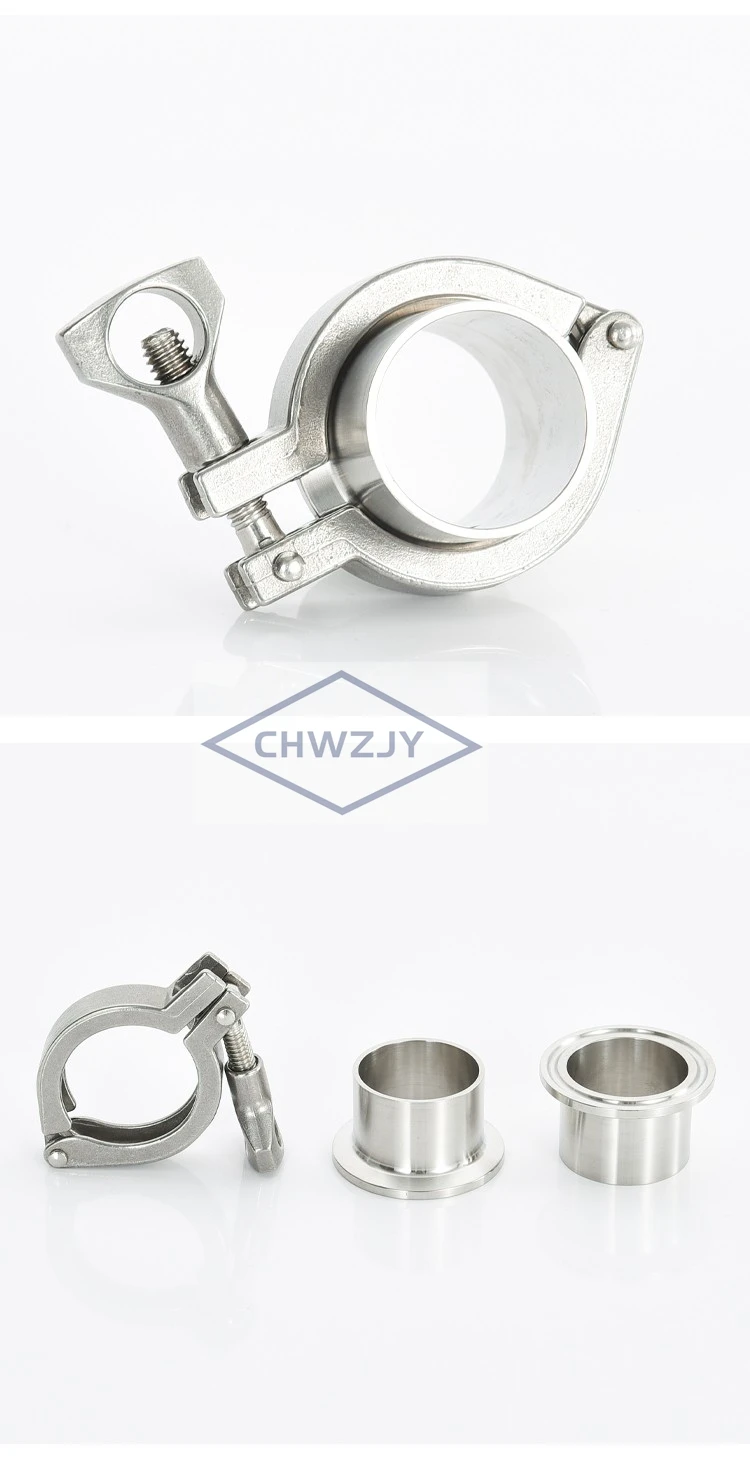 38mm 51mm Sanitary Flange Pipe Weld Ferrule + Tri Clamp + Ptfe Or ...