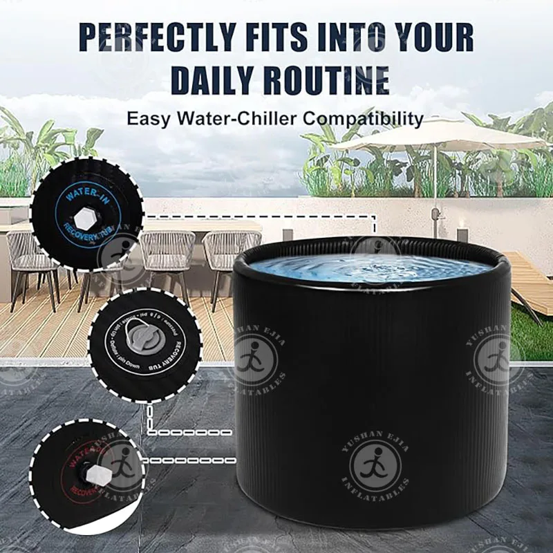 Dropshipping Hot Sale 5cm DWF PVC Inflatable Ice Bath Plunge Tub With ...