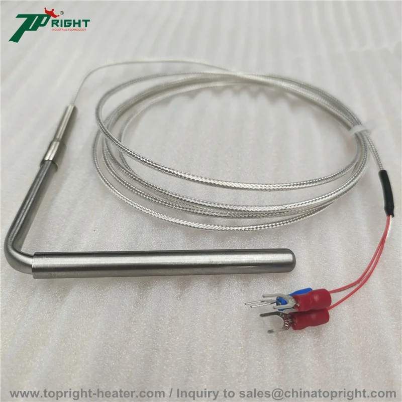 L Type 8x80mm 2 Meter Pt100 Temperature Sensor - Buy Pt100 Sensor pt100 ...