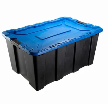 Black Plastic Square Container 100l Waterproof Storage Box With Lid ...