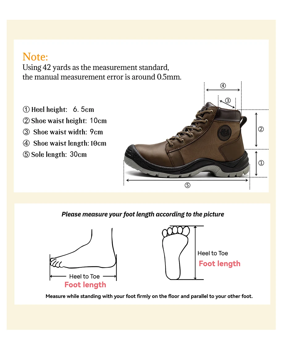 Genuine Leather Safety Shoes - Durable & Comfortable