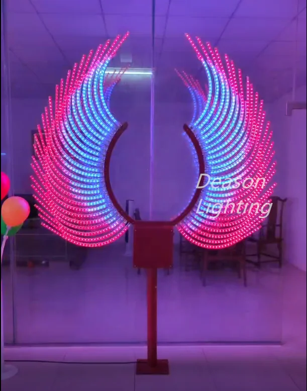 Angel Wings Shaped Led Fireworks Lights Outdoor Props Life Size ...