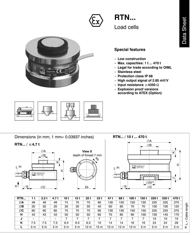 Ring-torsion Stainless Steel Load Cells Hbm Rtn-100t 220t Rtnc3/100t Rtn C3/100t Rtn-100t - Buy ...