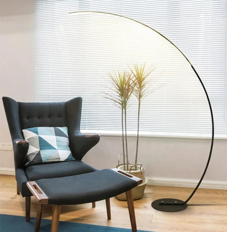 Modern Arc Floor Lamp - Minimalist Lighting for Living Room