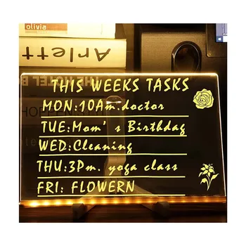 Children Erasable Transparent Luminous Message Board Led Light ...