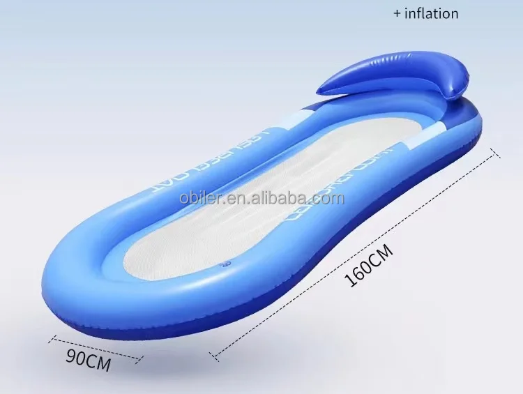 Obl Inflatable Swimming Pool Lounge With Safety Nets And Neck Rest ...