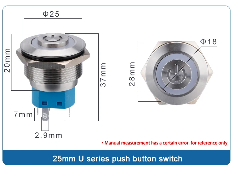Angel Eye Led Push Button Switch Dc12v 16mm Yellow Circle On/off 16mm ...