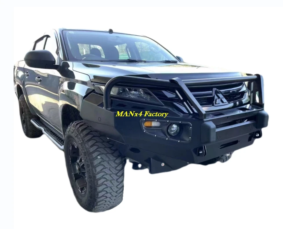 Classic Bull Bar Steel Front Bumper For Mitsubishi Triton L200 2019+ Mr ...