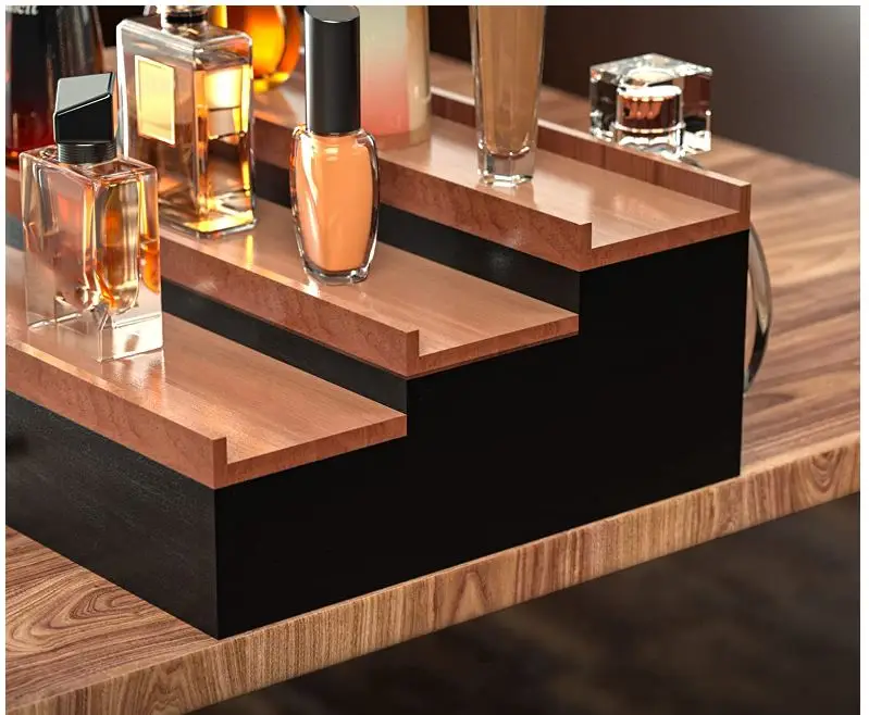 Wooden Cologne Organizer For Men 3 Tier Of Elevated Cologne Display ...