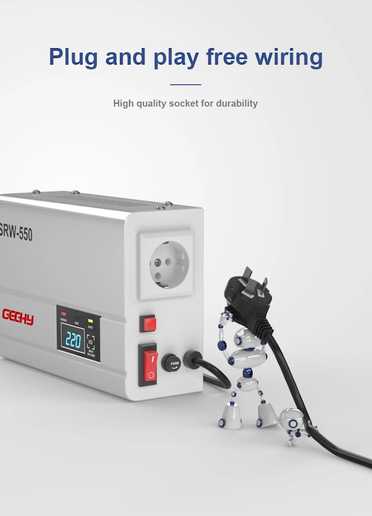 GECHY Wall Mounted 500VA AVR Digital Display Power Stabilizers