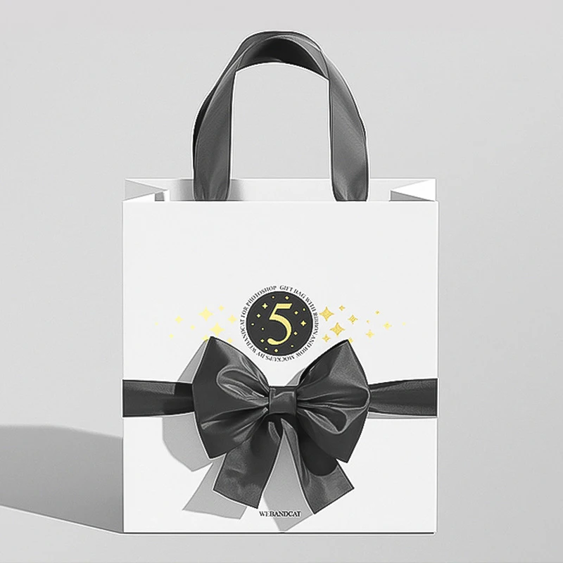 Elegant Paper Gift Bags with Customized Designs & Handles