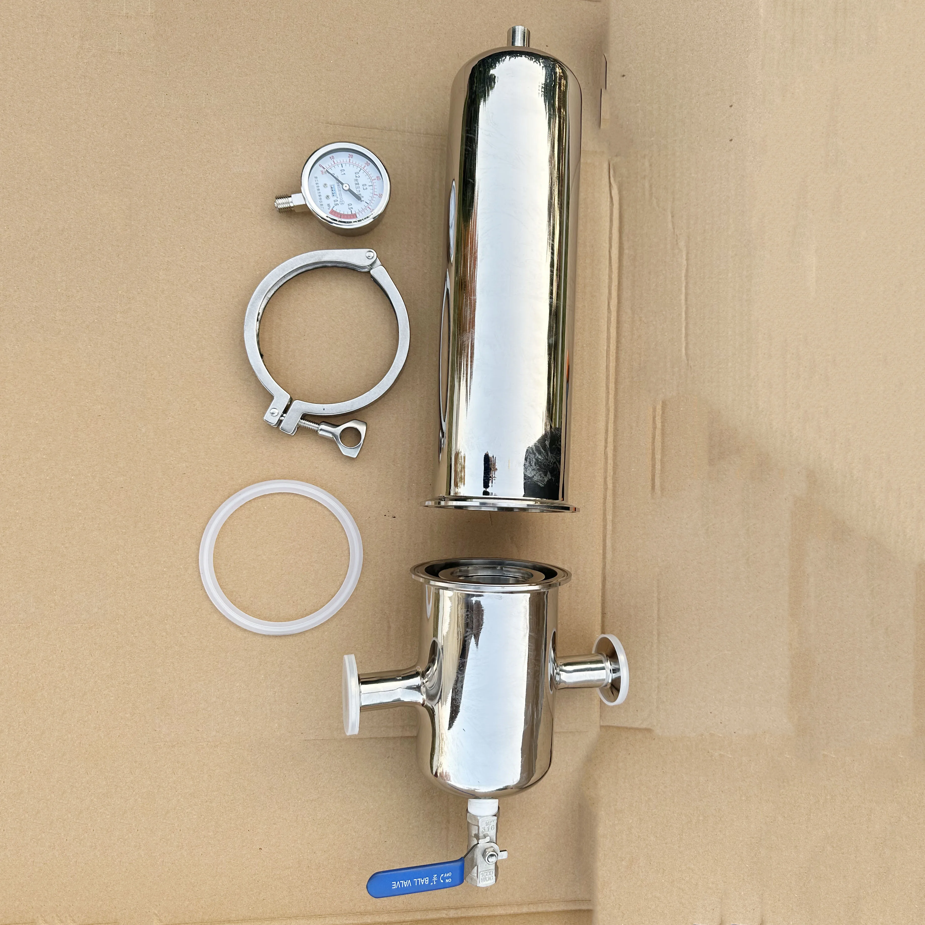 Stainless Steel Shell Filter Housing for Air Gas Filtration Steam ...