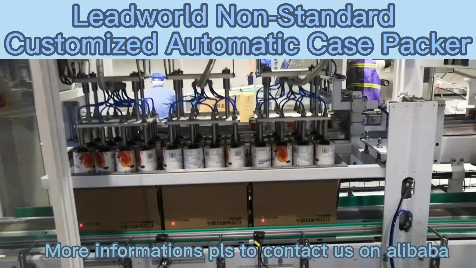 Full Automatic Packing Line Bottled Canned Prepared Dishes Box Pick And ...