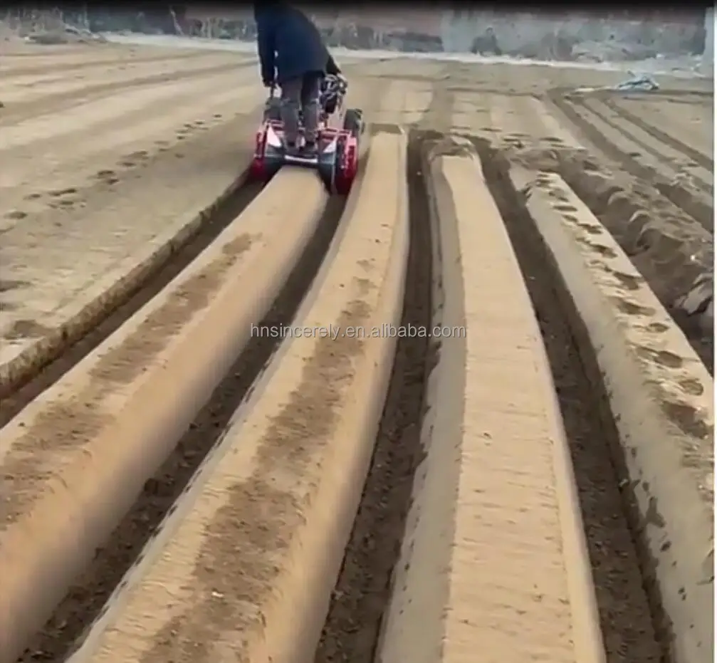 Small Walk-Behind Tractor for Efficient Strawberry Ridge Cultivation