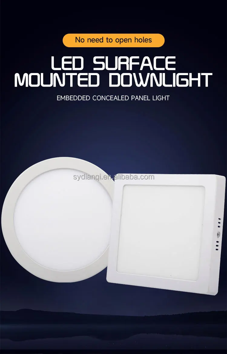 Factory LED Surface Mounted Panel 6w12w18w24w Round Square Kitchen ...