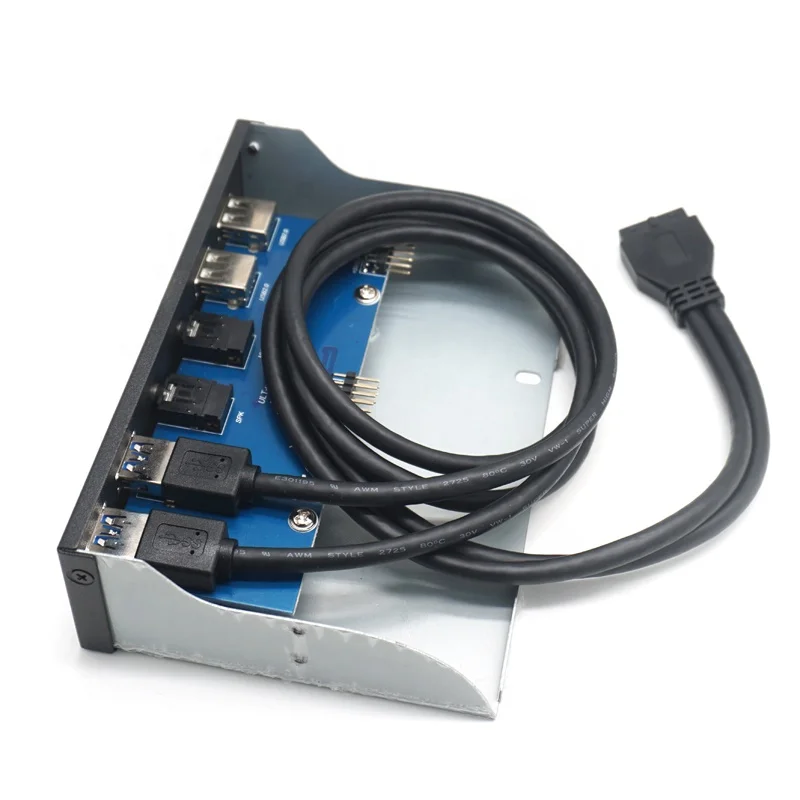 5.25" Front Panel for PC Case - USB 3.0 & Audio Ports