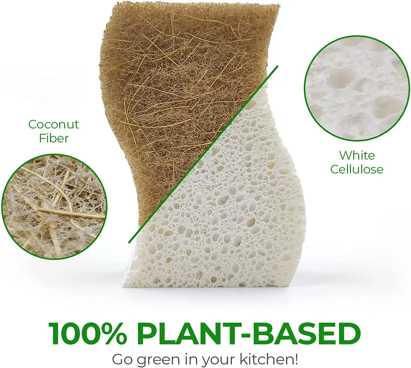 Biodegradable Natural Kitchen Sponges - Eco-friendly