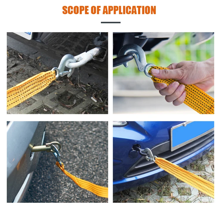 Wholesale Customized Towing Rope Strap Heavy Duty Tow Rope For Trucks ...
