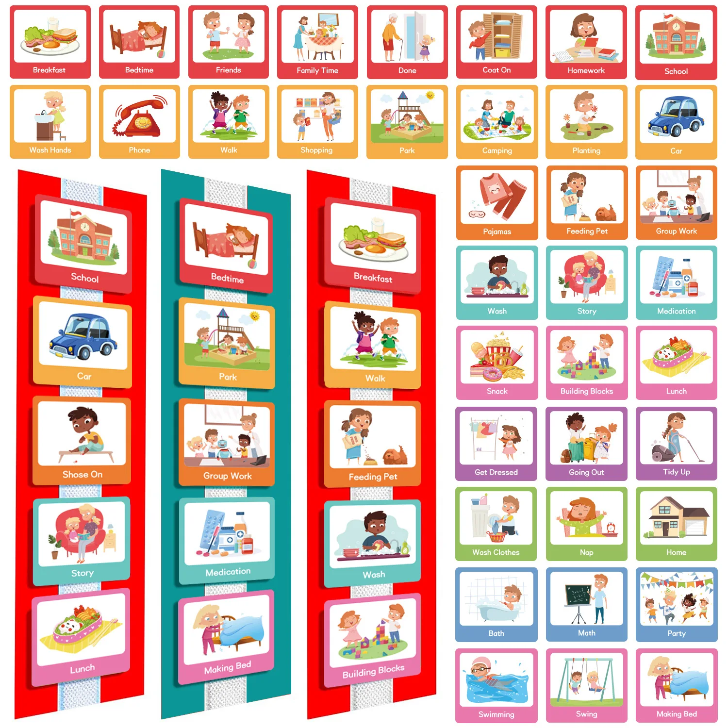 Children's Visual Time Chart Non Verbal Communication Visual Assistance ...