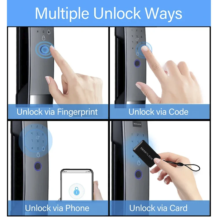 2024 New Trend Tuya Smart Door Lock Electric Digital Fingerprint ...