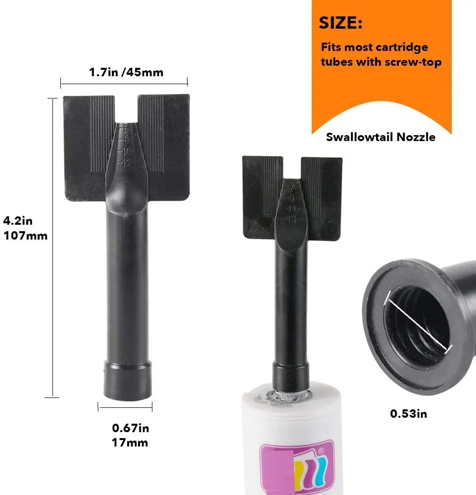 Seal Nozzles Plastic Nozzle Mastic Soft Rubber Cartridge Replacement ...