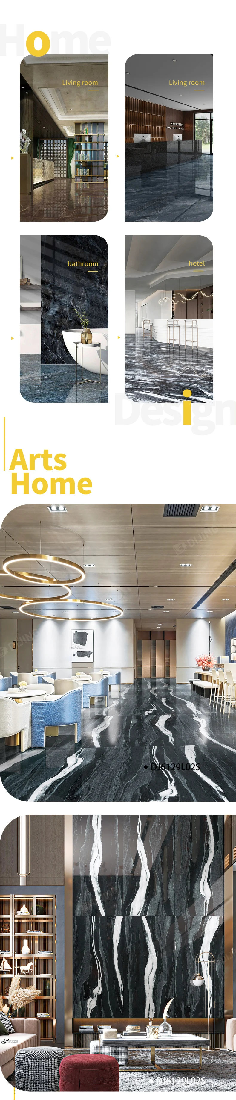 New Unlimited Stitching 600x1200mm Porcelain Tiles Luxurious Slabs ...