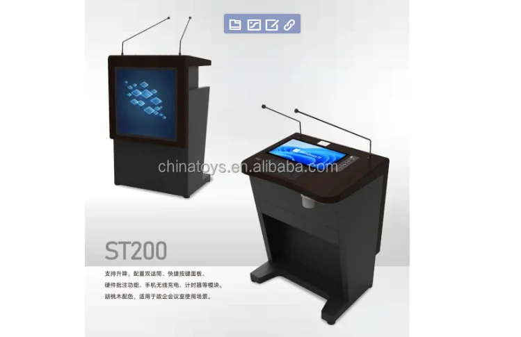 Large Screen Podium Presentation Lectern - Adjustable & Versatile