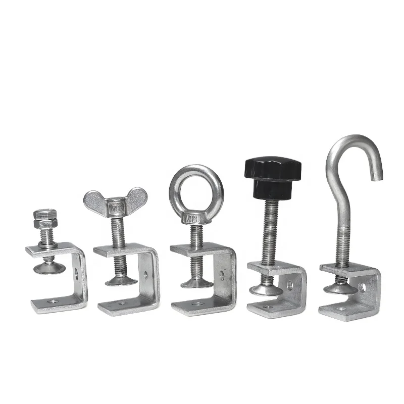 Stainless Steel 304 Adjustable Channel Beam Clamps C Clamp Clips ...