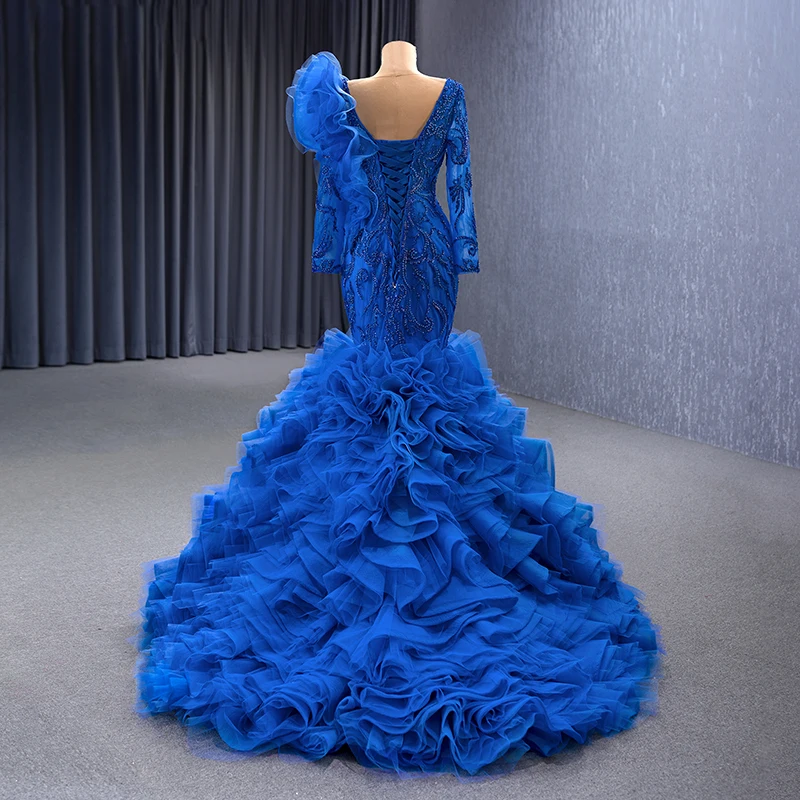 Jancember Rsm222146 Pink Ruffle Long Sleeve Sequins Evening Party ...