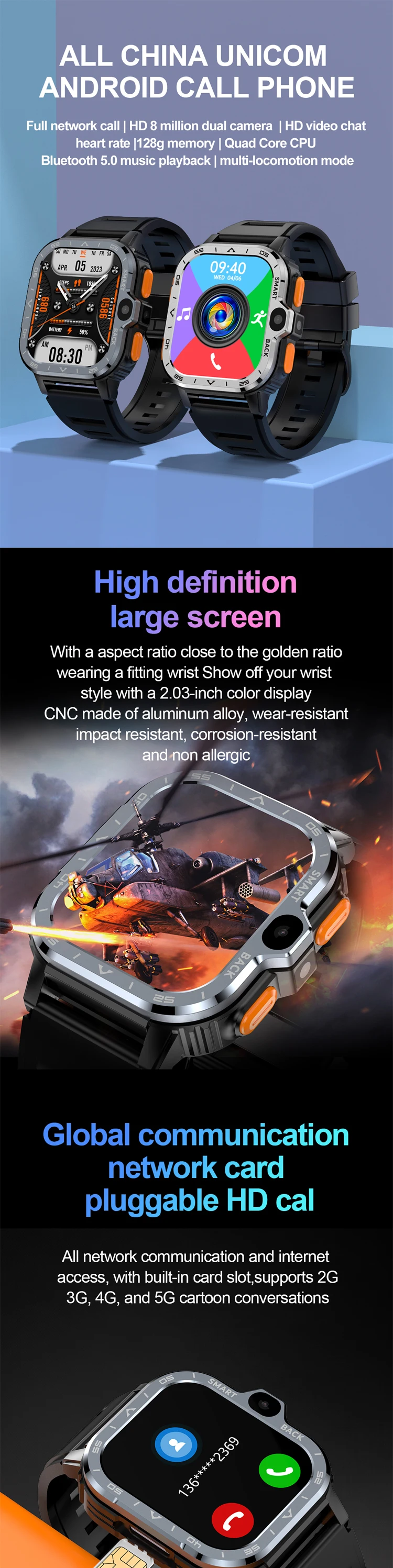 4G Android Smart Watch - Fashion & Functionality