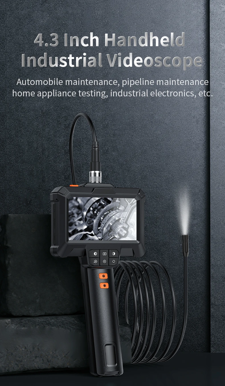 ANESOK 5m Semi Rigid 4.3inch IPS Screen Industrial Endoscope Camera ...