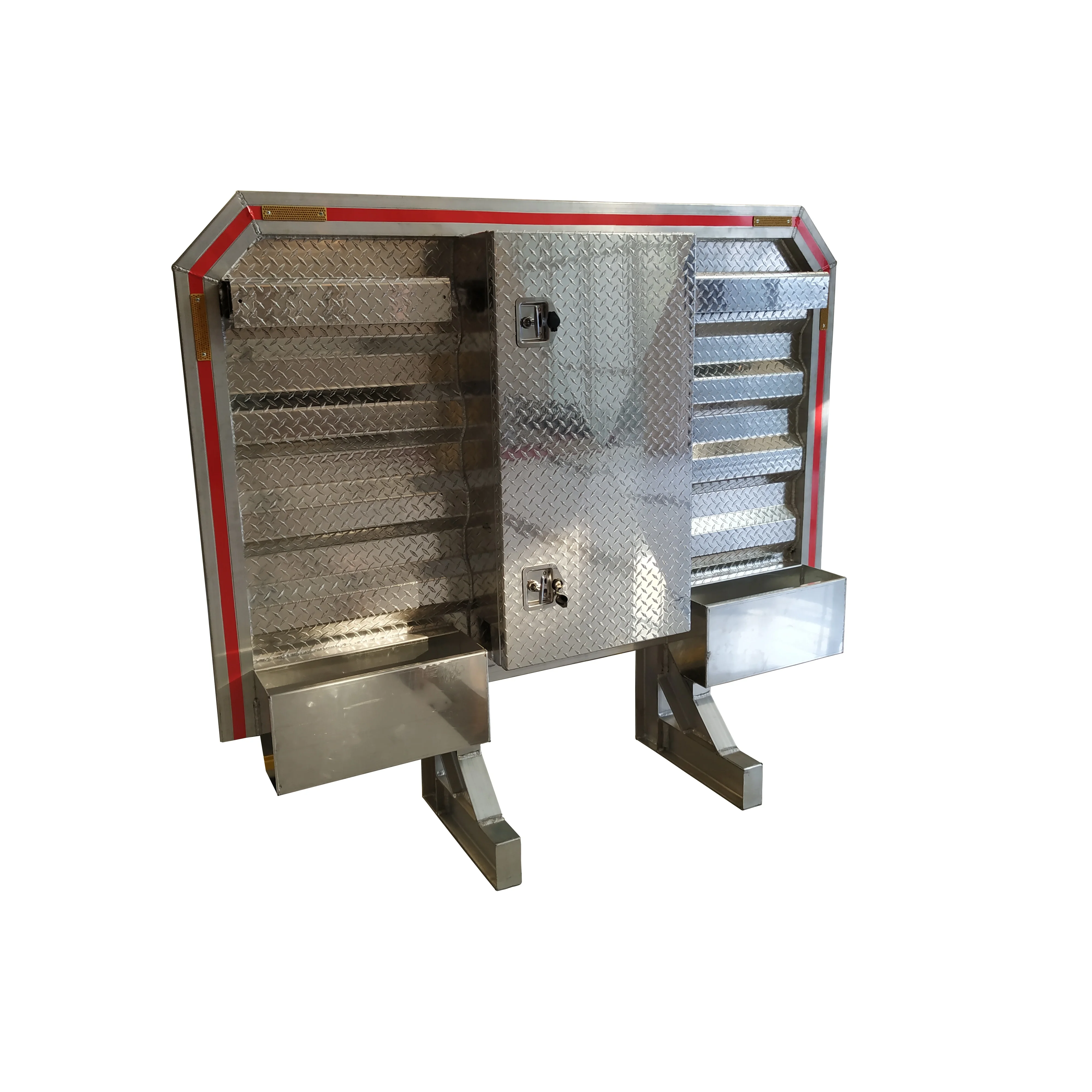 Customization 68"x 80" Trailer Bulkhead Mini Vault Single Door Aluminum ...