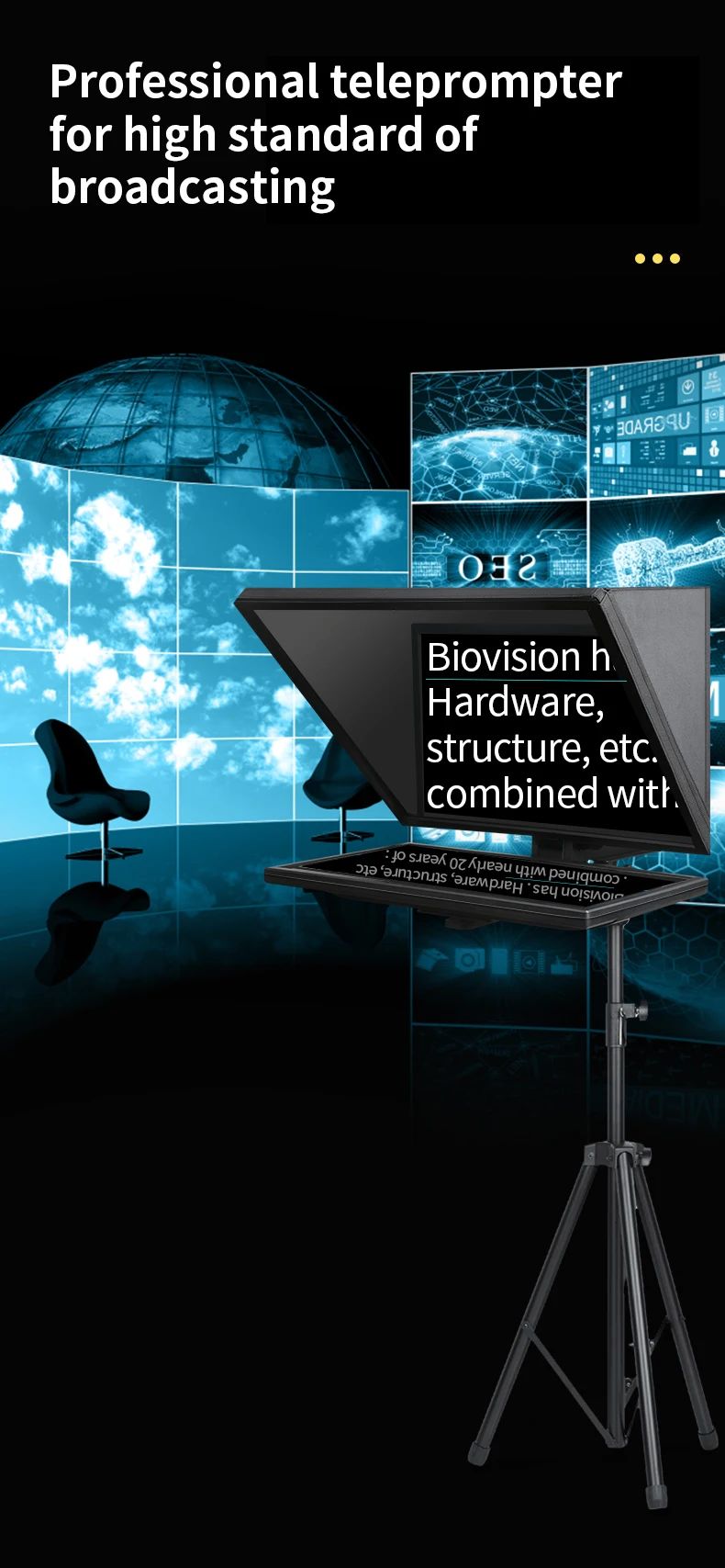 Bestview T22 Teleprompter - Professional Live Broadcast Tool
