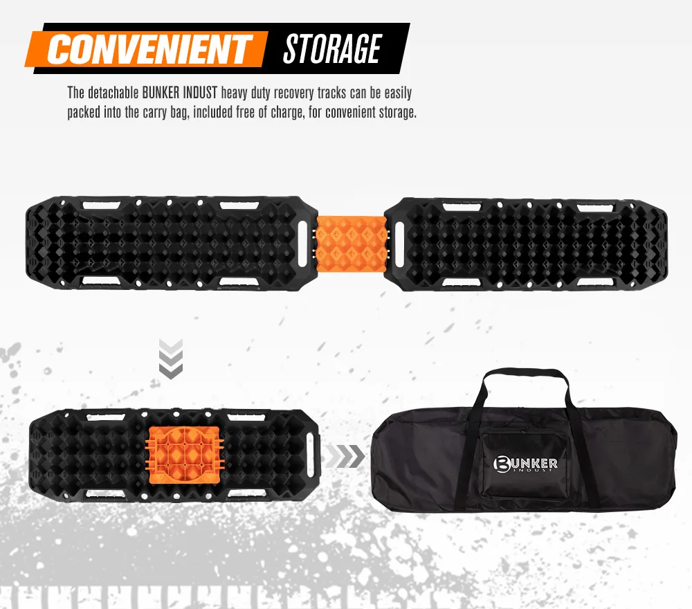 BUNKER INDUST Nylon Rubber Recovery Tracks - Heavy Duty