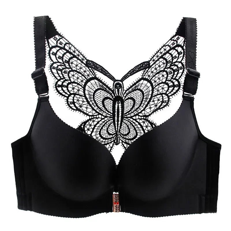 Sexy seamless front opening and closing bra bra push-up adjustment ...