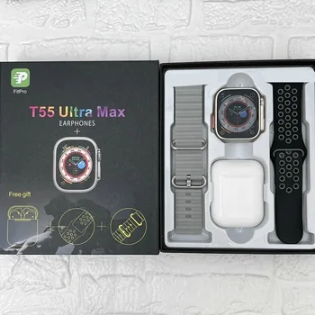 T55 Ultra Max Smart Watch Serie 8 With Earbuds 2 In 1 Smartwatch With ...