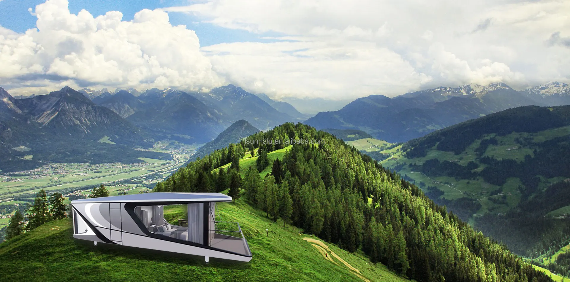 Chinese Prefabricated Modular Capsule House /spaceship House Capsule ...