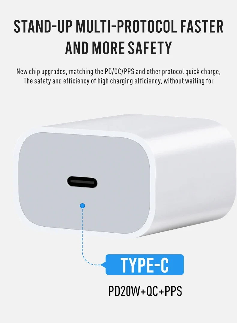 Us 20w Usb C Charger Block Type C Phone Pd Fast Charging Travel Wall ...