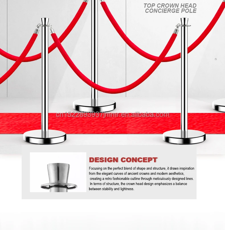 Hot Sales 1.5m Retractable Queue Stand Stainless Steel Crowd Control ...