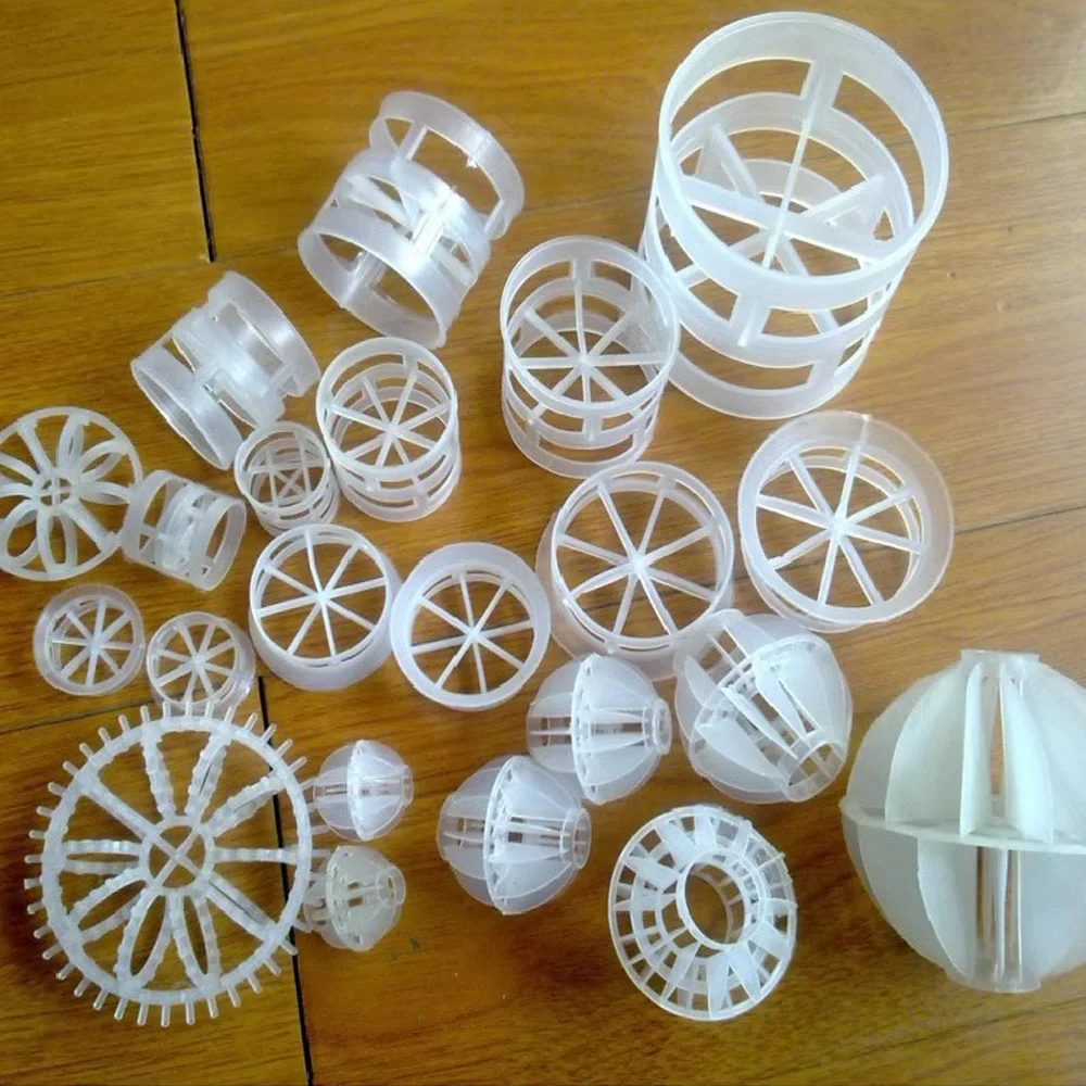 Wojun High Quality 16-100mm Pp Pall Ring Tower Packing Plastic Random ...