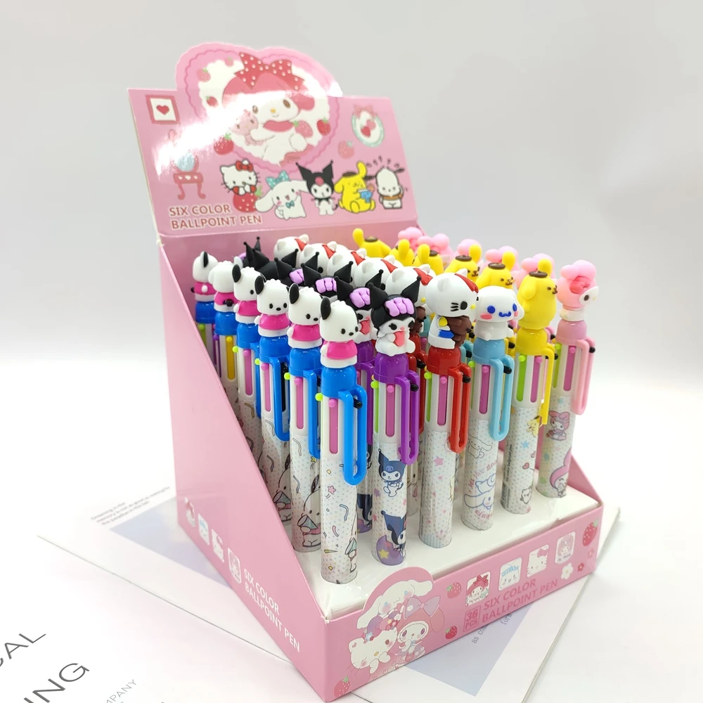 Cartoon Cute Little Girl Black Press Neuter Pen Sets Student Stationery ...