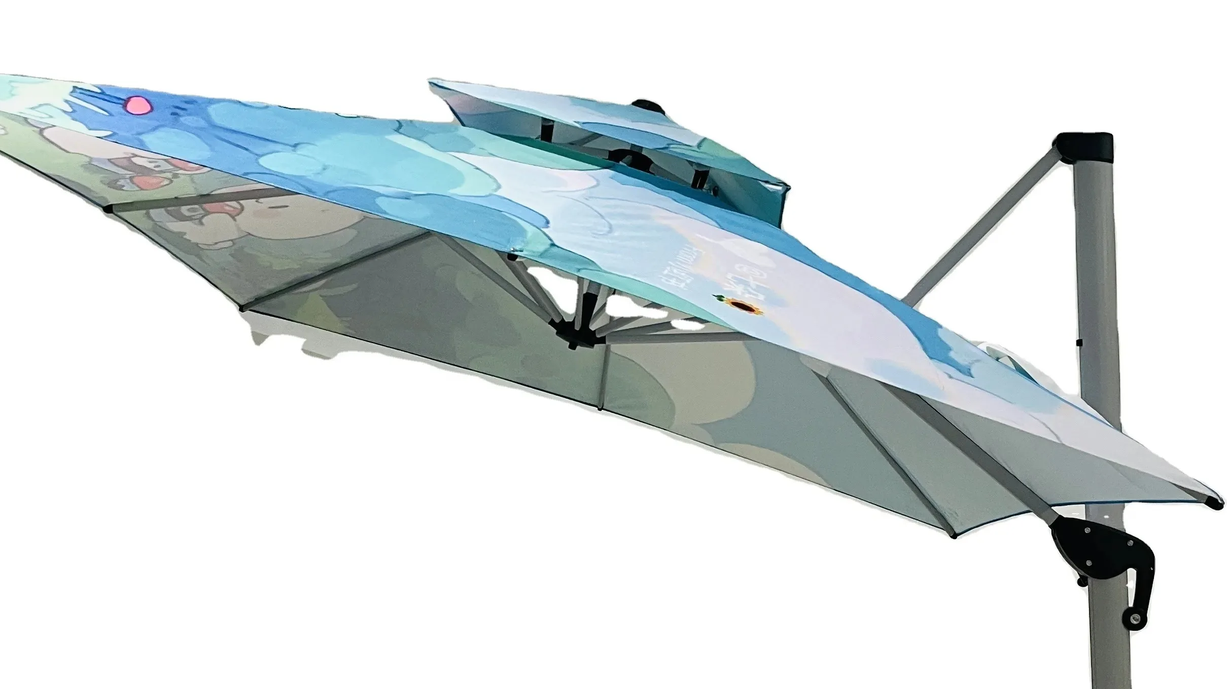 Outdoor Patio Parasol 3m X 4m Roman Umbrella Beach Commercial With ...