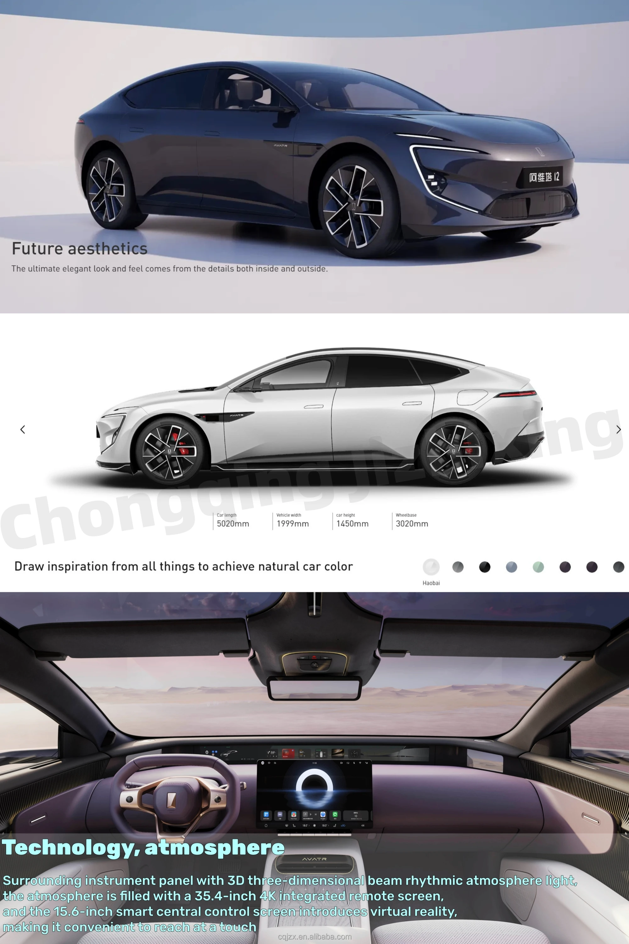 2023 Avatr 12 650km Four-wheel Drive Gt Version Luxury Electric Sedan Car Made In China Changan ...