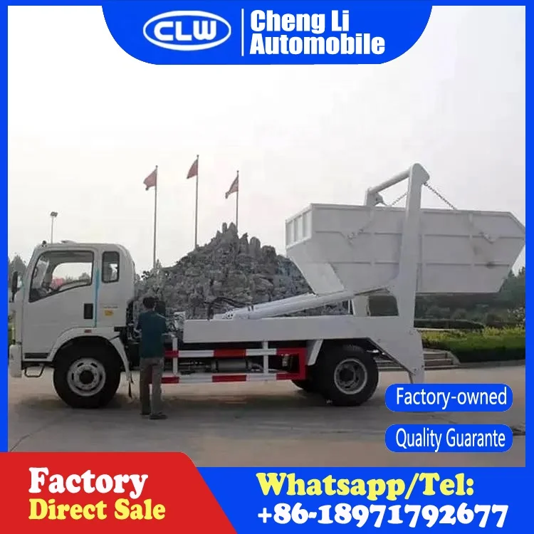 Small Skip Rear Loader Swing Arm Garbage Truck 4x2 10m3 Refuse ...