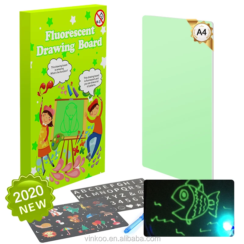 Fluorescent Light Writing Pad - Fun Kids Painting Board