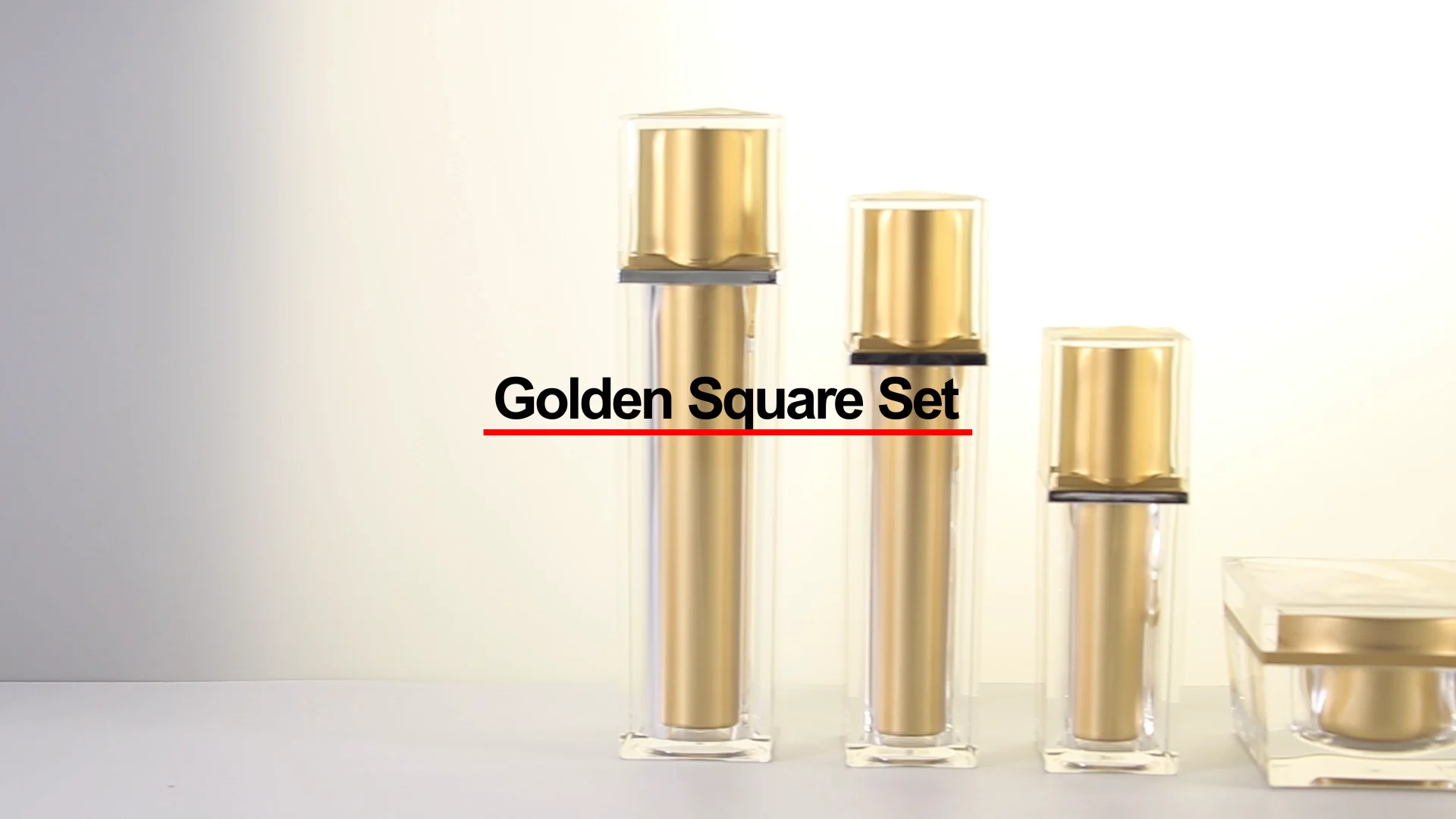 Transparent Square Gold Acrylic Container Jar High-end Luxury Generous ...