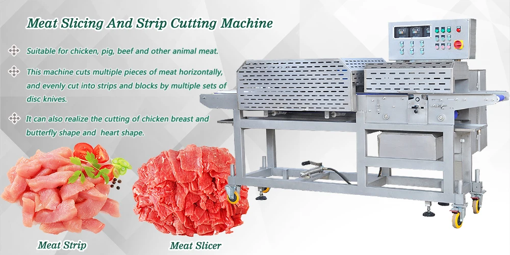 Professional Automatic Pork Cured Chicken Fresh Beef Meat Strip Cutter ...