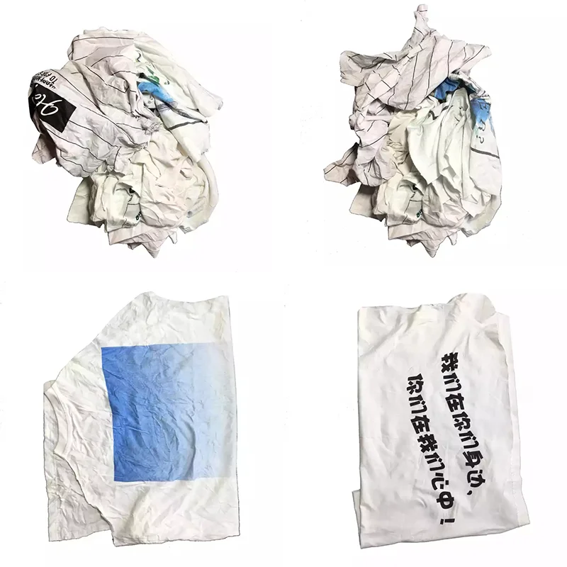 White Print Rags Cotton Sterilized - 10kg Bale for Cleaning