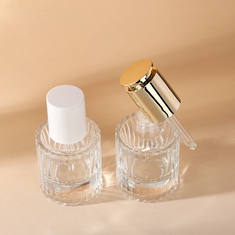 Luxury Fancy 30ml Pump Dropper Bottle Thick Bottom Essence Essential ...
